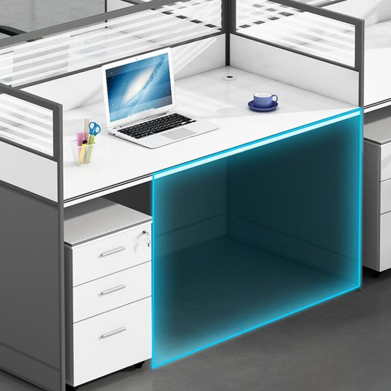 Blue Partitions Divider Office Desk Workstation – Shine office furniture