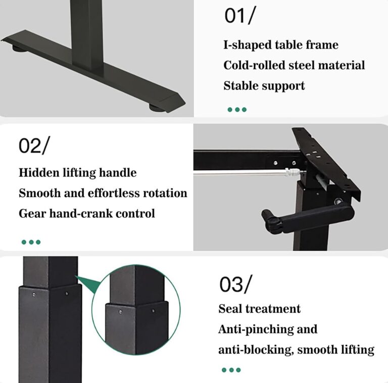 Height Adjustable Black Electric Office Table – Shine office furniture