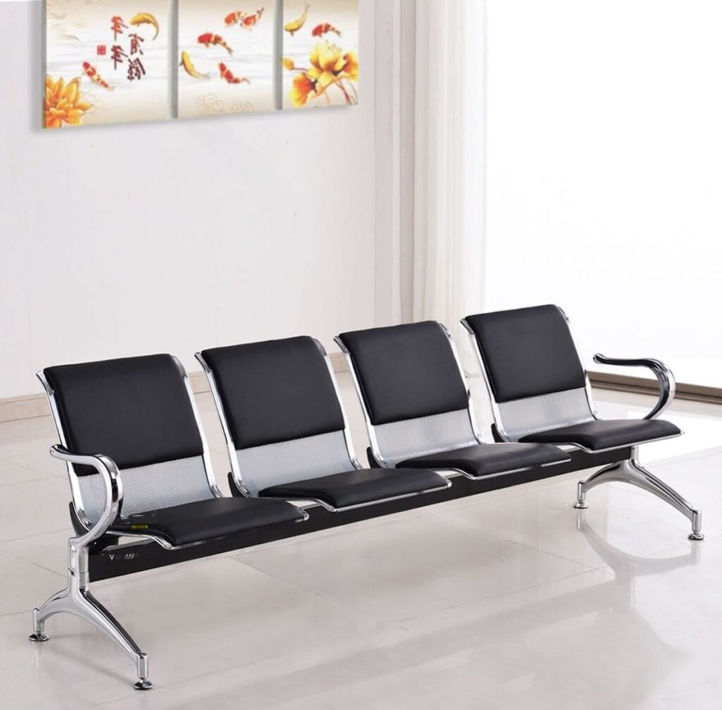 4-link Normal Gauge Padded Waiting Bench – Shine office furniture