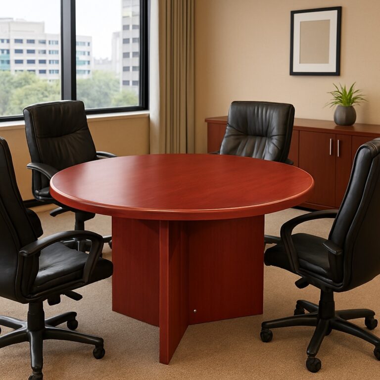 Round Mahogany Conference Table – Shine office furniture